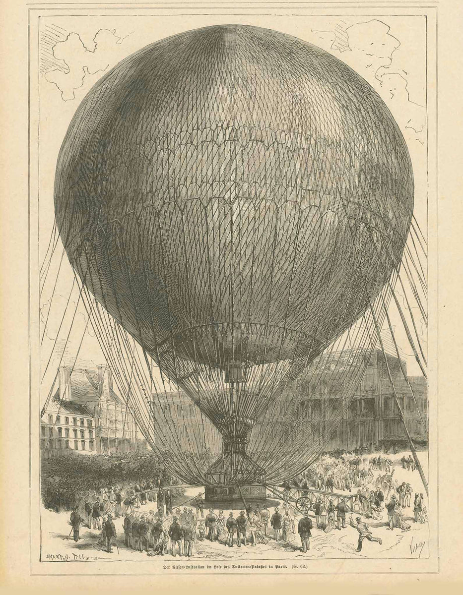 Technology, France, Paris, Tuileries, Hot Air Balloon – Philographikon ...