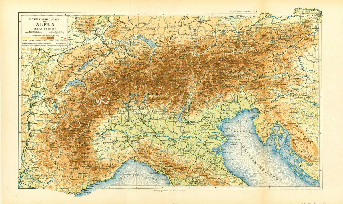 Maps, Europe, Alps, Altitude layers – Philographikon Antique Maps and ...