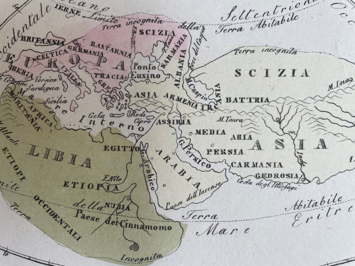 Maps, World, Strabon, Strabo, Geographica, Francesco Constantino Marmo ...