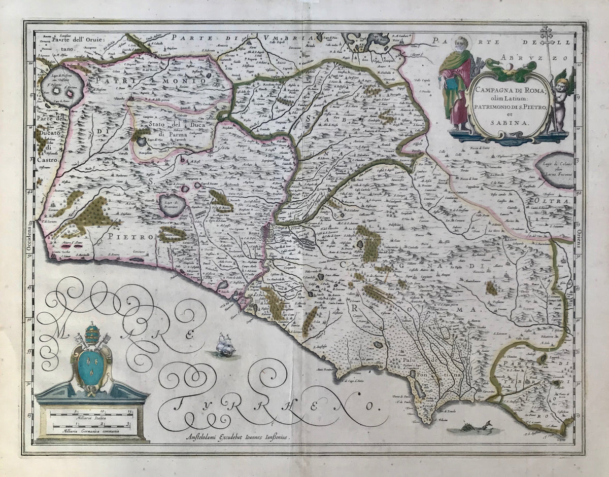 Maps, Italy, Latium, Campagna di Roma, Sabina, S. Pietro, Lago di Bols ...
