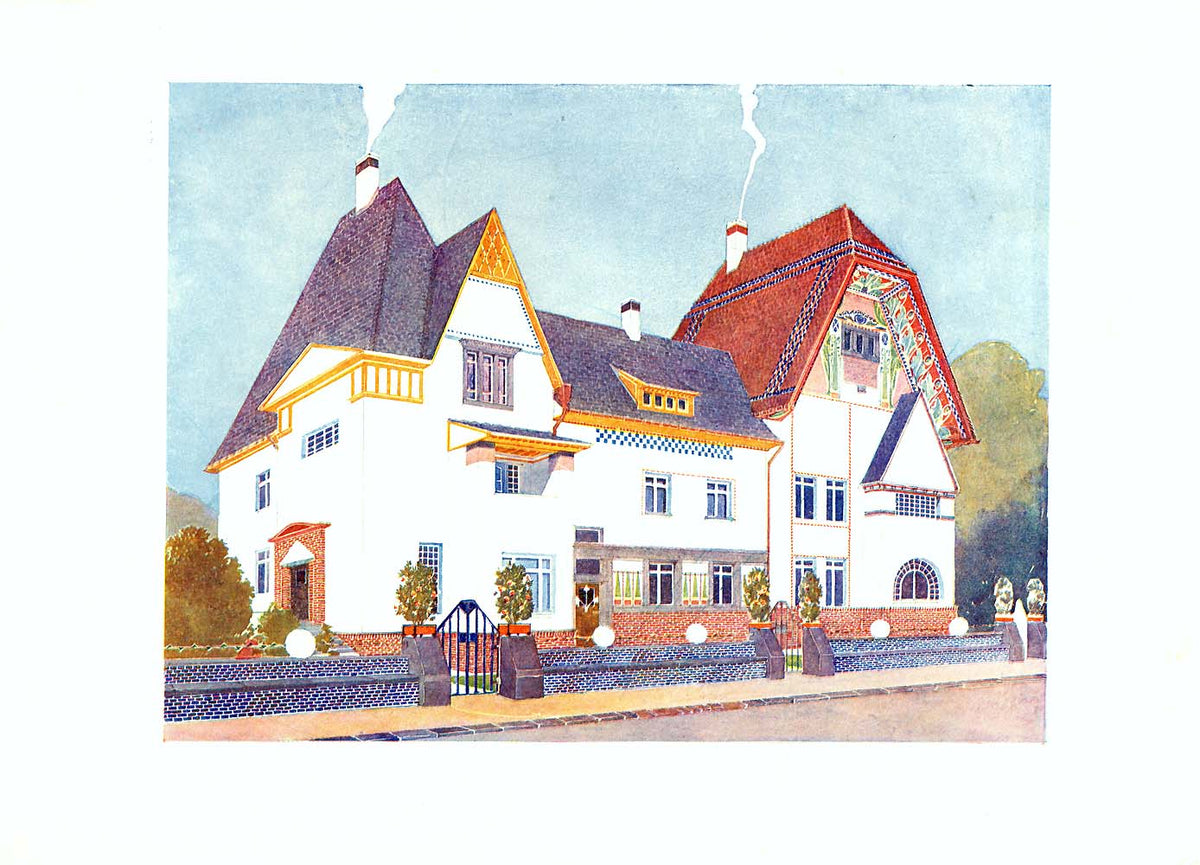 Architecture, Joseph Olbrich, Triplex – Philographikon Antique Maps and ...