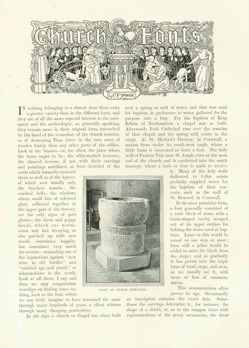 Architecture, Religious, Baptismal Fonts, English churches ...