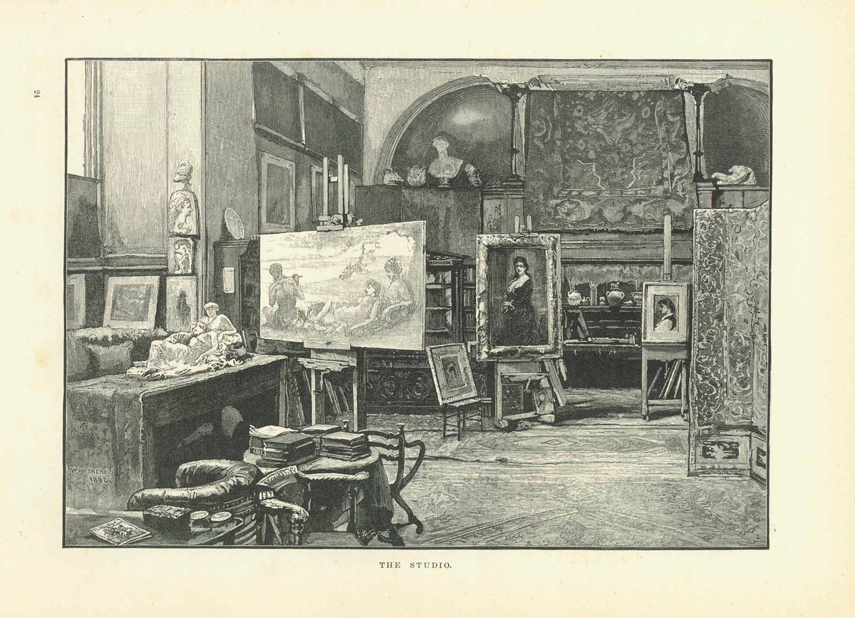 Professions, Genre, Artist's Studio, Artseller, London, Frederic Leigh ...