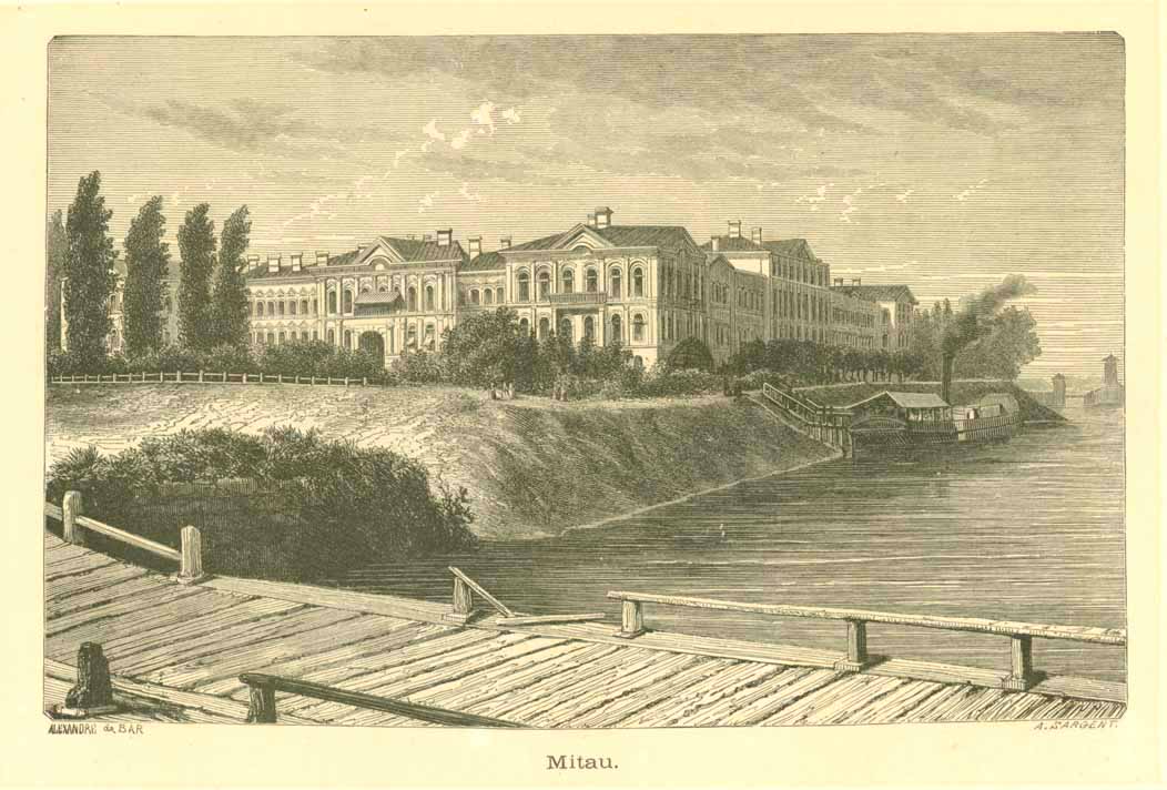 City Views, Latvia, Mitau, Jelgava – Philographikon Antique Maps and Prints