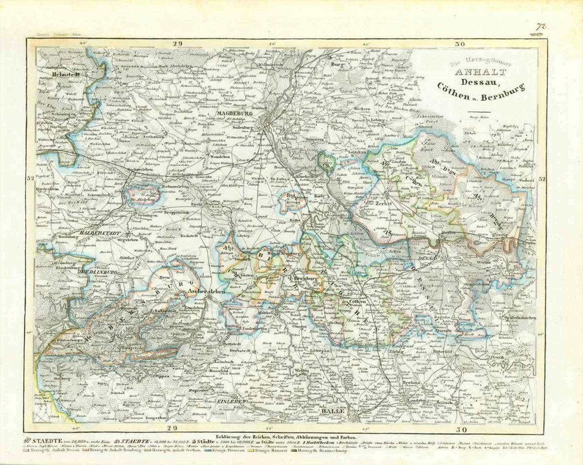 Maps, Germany, Anhalt, Dessau, Coethen, Bernburg – Philographikon ...