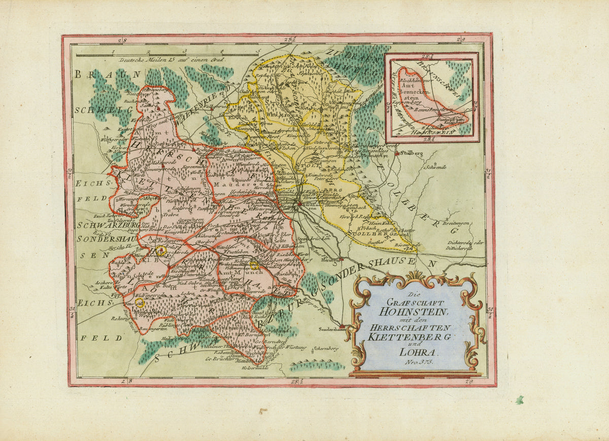 Maps, Germany, Grafschaft Hohlsten, Klettenberg, Lohra, Benneckenstein ...