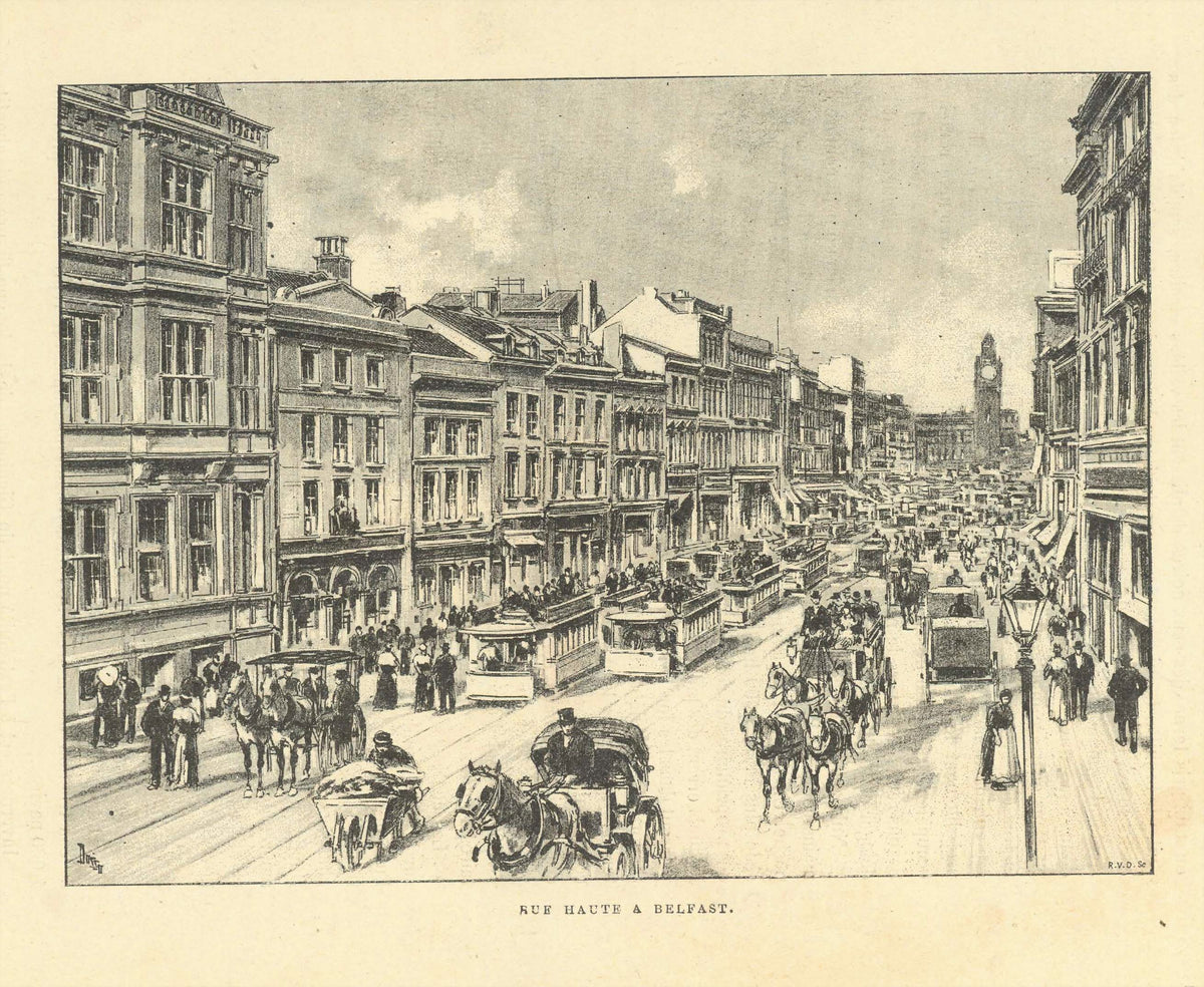 City Views, Ireland, Belfast, Main Street, Trams – Philographikon ...
