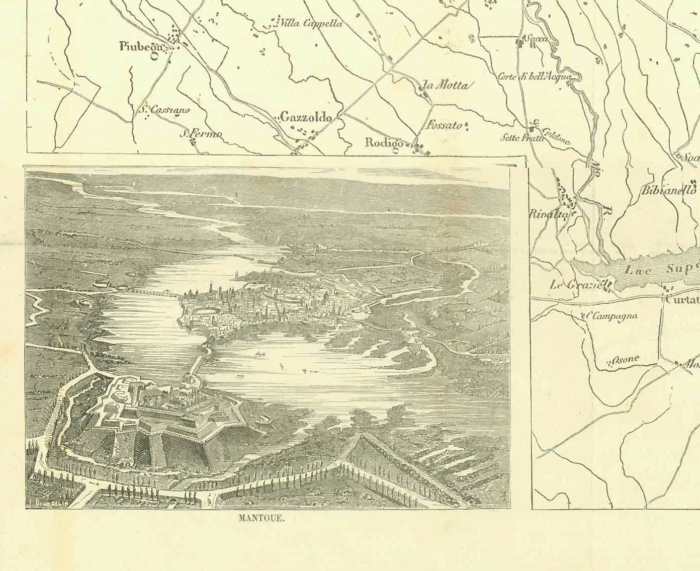 Maps, Italy, Solferino, San Martino, military, battlefield ...
