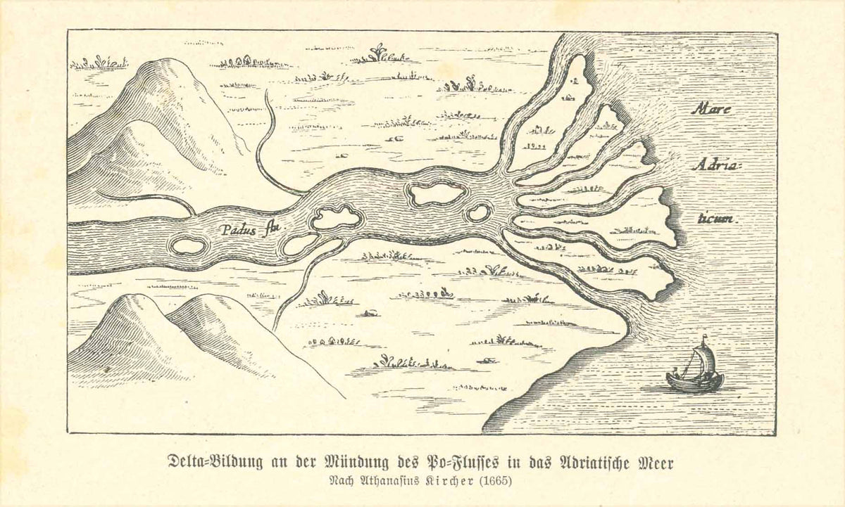 Landscapes, Maps, Italy, River Po, Delta, Adria – Philographikon ...