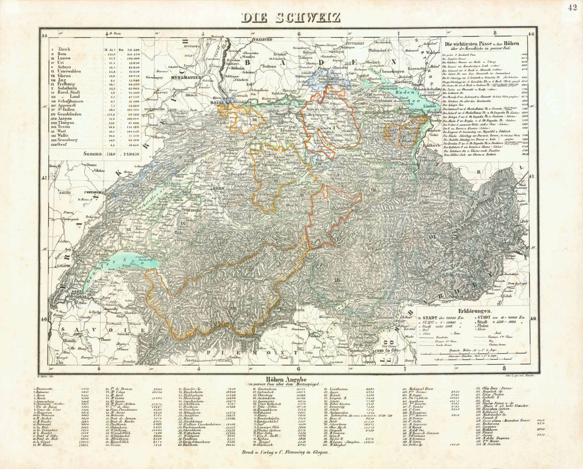 Maps, Switzerland, historical, political divisions – Philographikon ...
