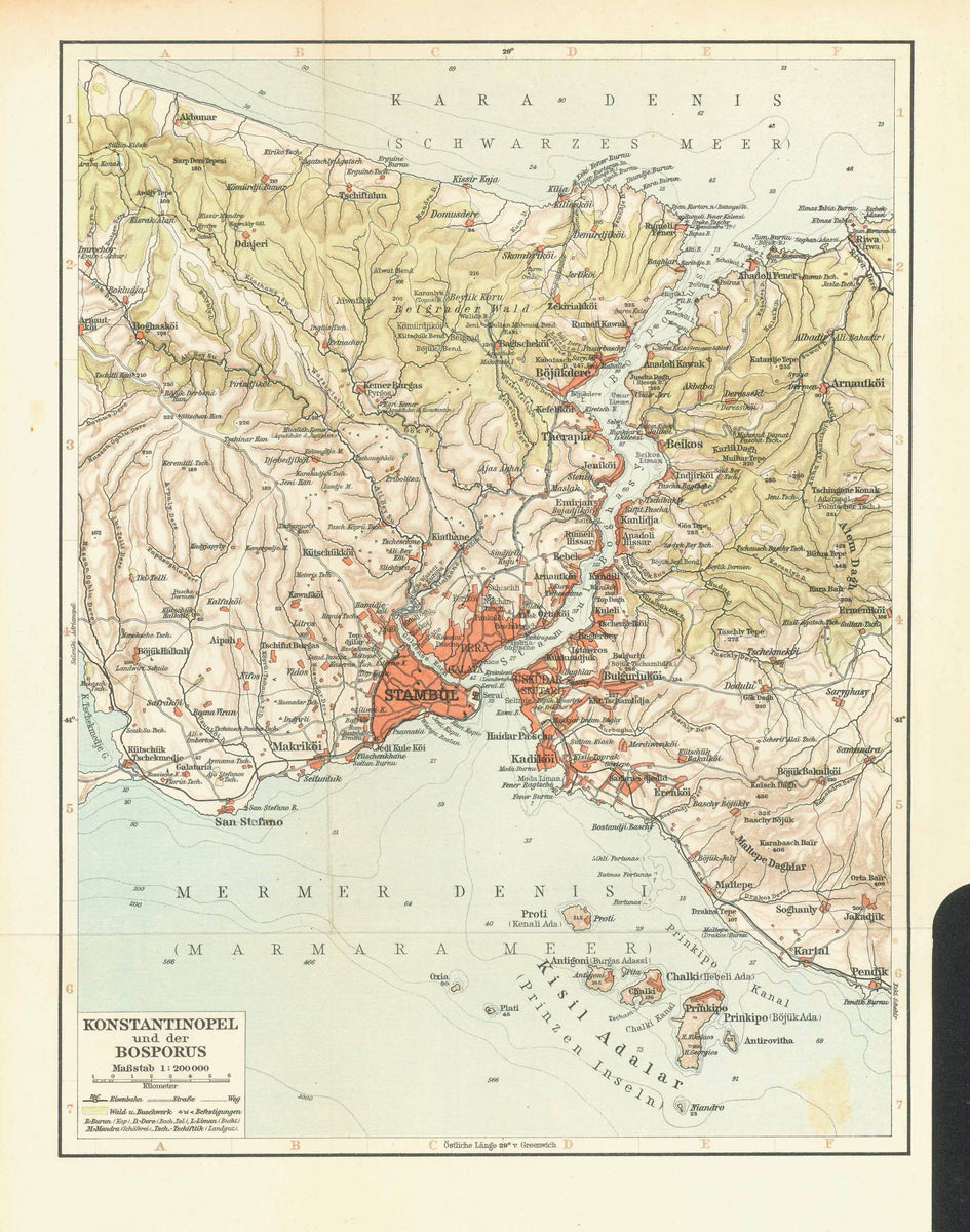 Maps, Turkey, Bosphorus, Istanbul, Konstantinopel – Philographikon ...