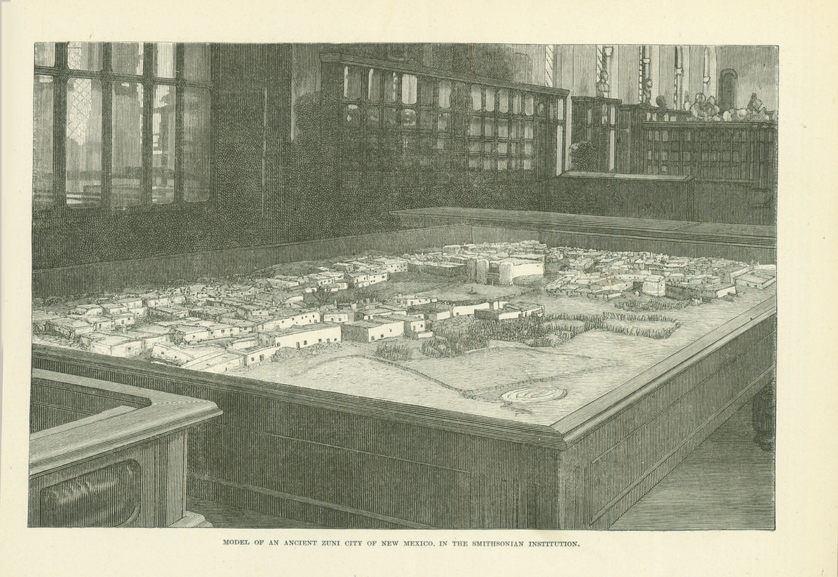 USA, New Mexico, Smithsonian Institution, Zuni City model ...